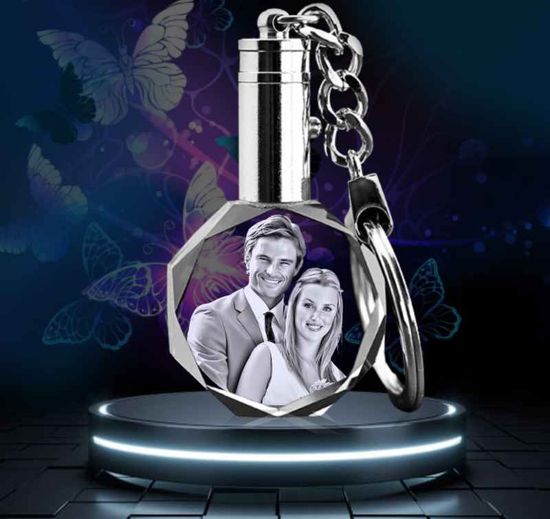Shop Photo Crystal Keyring at Solid Crystals | Solid Crystals