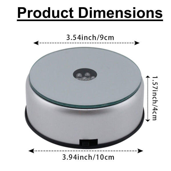 Rotating Light Base For Crystals - LED Light Base|(Battery and Mains O ...